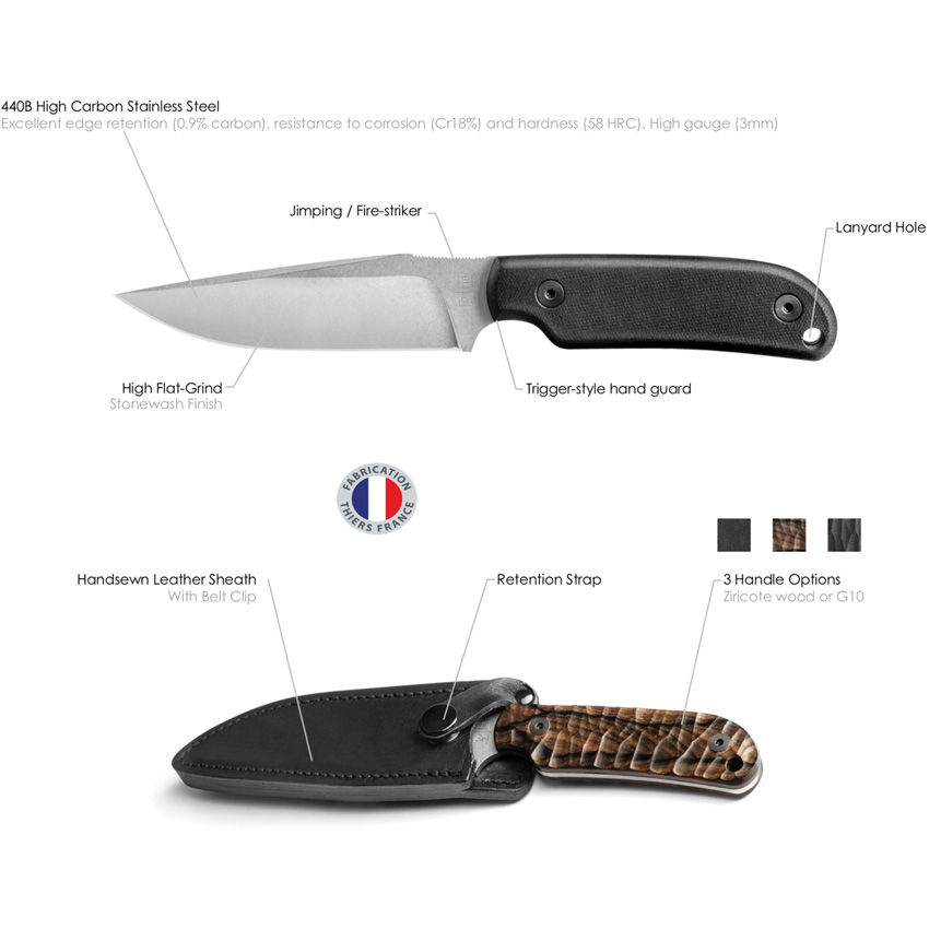 TB Outdoor Commandeur Fixed Blade (4.5") for Sale $130.90