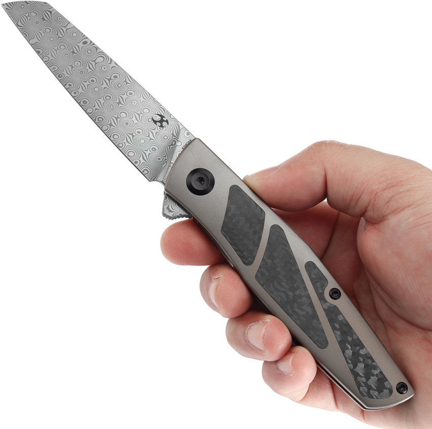 Kansept Knives Cru Framelock Twill CF Dam for Sale $141.35