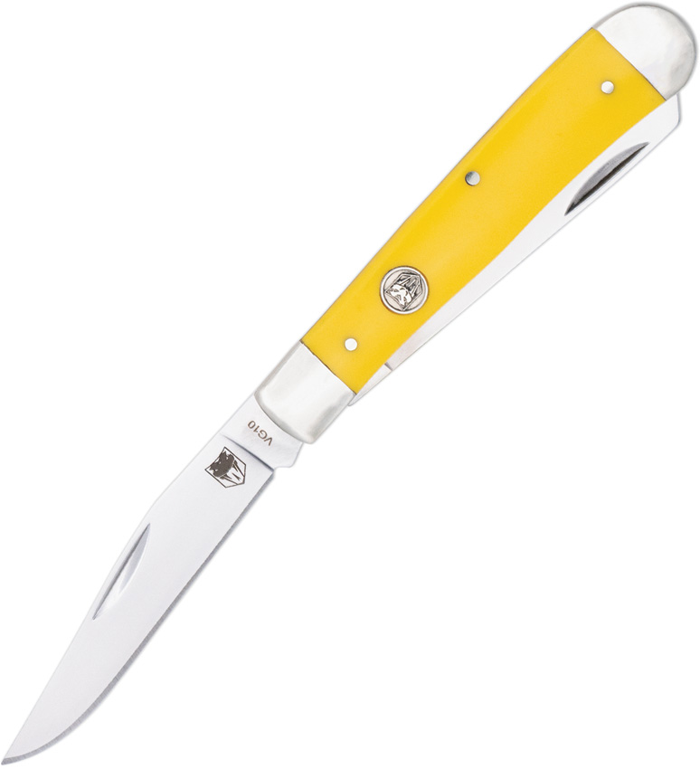 Cobratec Knives Trapper Yellow Delrin for Sale $49.99
